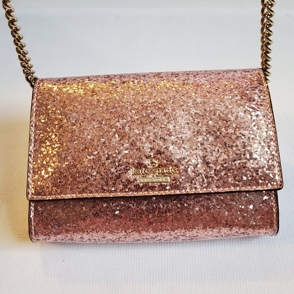Kate Spade Rose Gold Glitter Purse